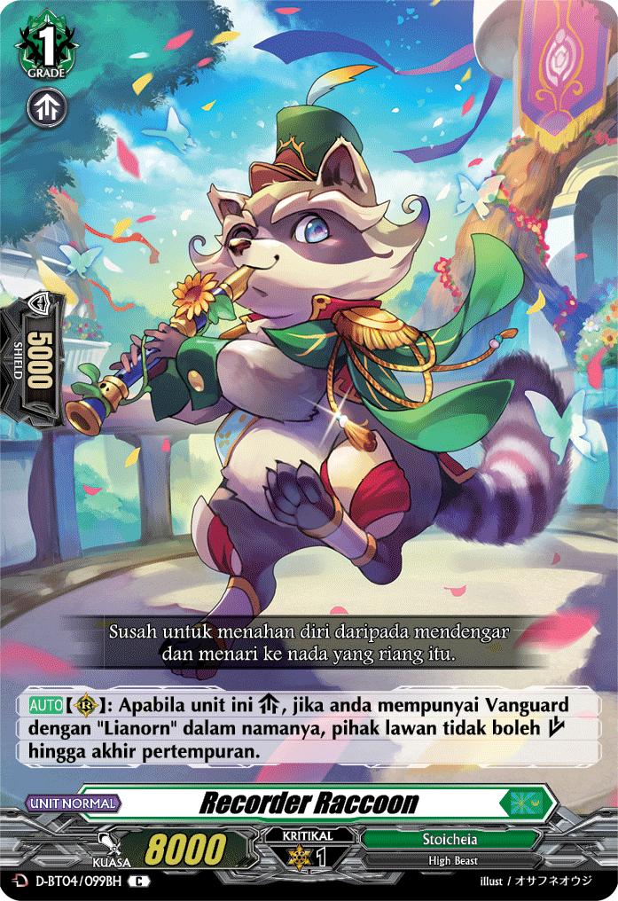 Jual Recorder Raccoon (C) | D-BT04 | Bahasa Vanguard - Jakarta Barat - Carttu | Tokopedia