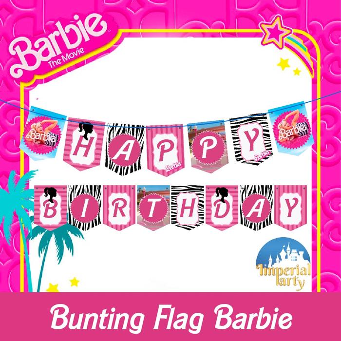 Promo Banner Bunting Flag Happy Birthday HBD Barbie - Jakarta Barat ...