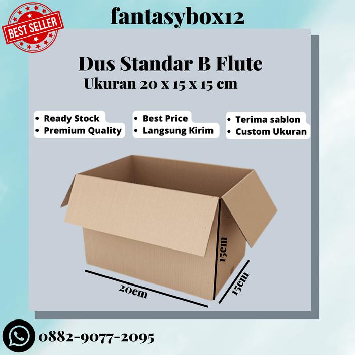Jual Kardus/Dus/Box 20 x 15 x 15 cm Baru Polos Tebal & Kuat KMK/125 B ...