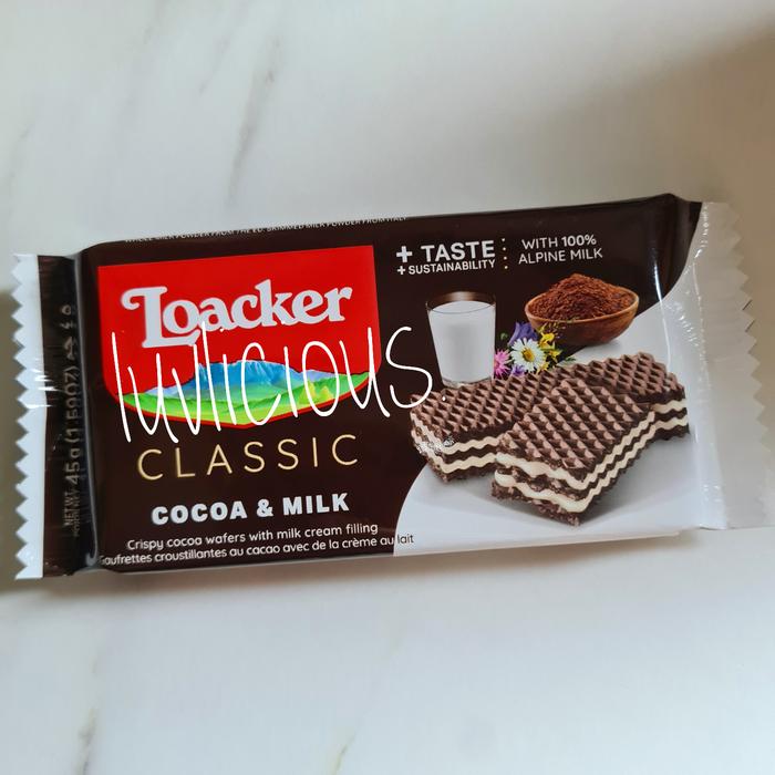 Jual LOACKER CLASSIC COCOA MILK WAFERS WAFER BISCUIT BISKUIT COKLAT ...