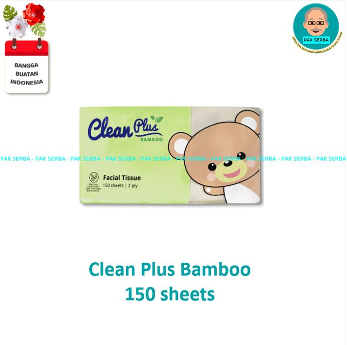 Promo Clean Plus Bamboo Soft Pack Facial Tissue 150 sheets - Kab ...