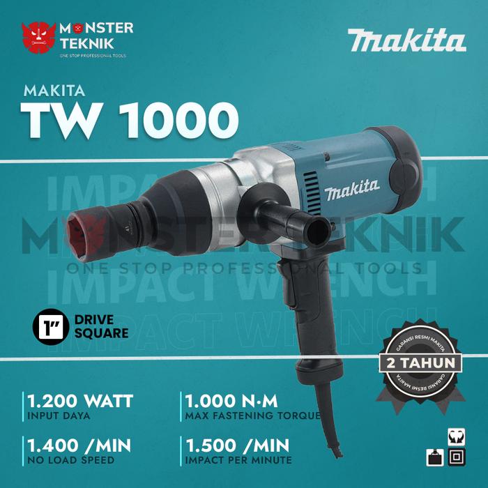 Jual Mesin Impact Wrench Makita TW 1000 Pembuka Pengencang Baut TW1000 ...