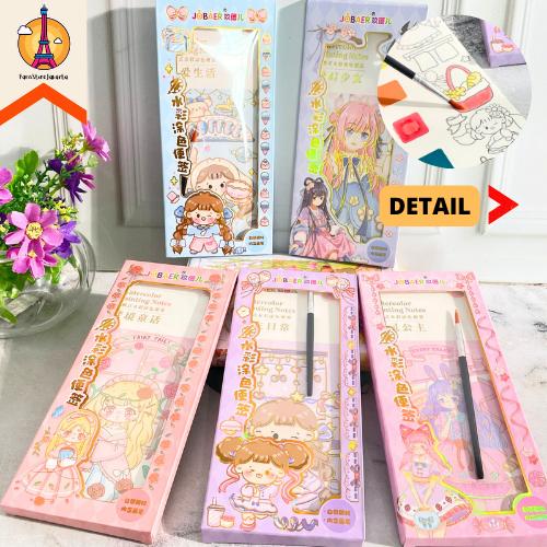 Jual Buku Gambar Magic Water Color Painting Cute Girl JBE-30 Melukis ...