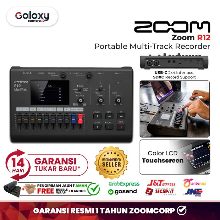 Jual Zoom R12 Multi Track Recorder Portable Mixer Interface Multitrak ...