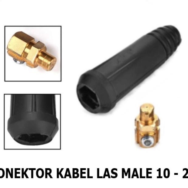 Jual Kabel Konektor Las Male 10 ~ 25 mm Connector Mesin Las - Kota ...