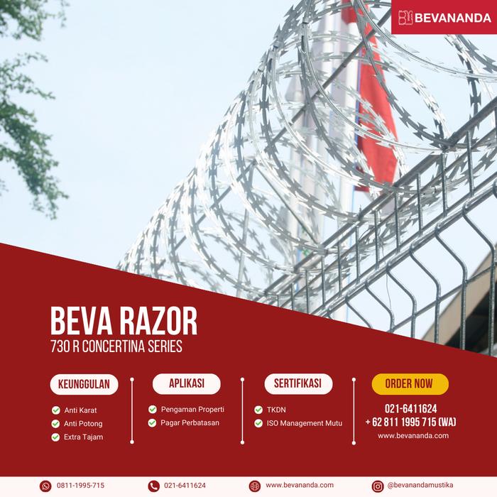 Jual Kawat Silet BTO-30 BEVA Razor 730 R Series Concertina [GOJEK&GRAB ...