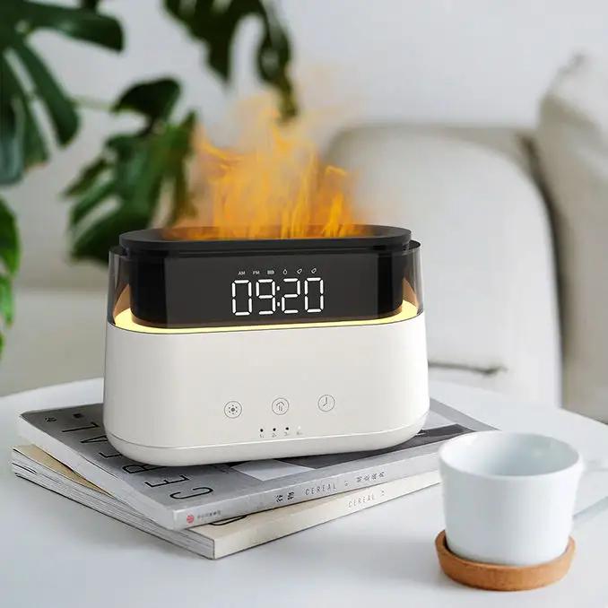 Jual Aesthetic Flame Humidifier Aroma Diffuser with Clock Alarm - Kab ...