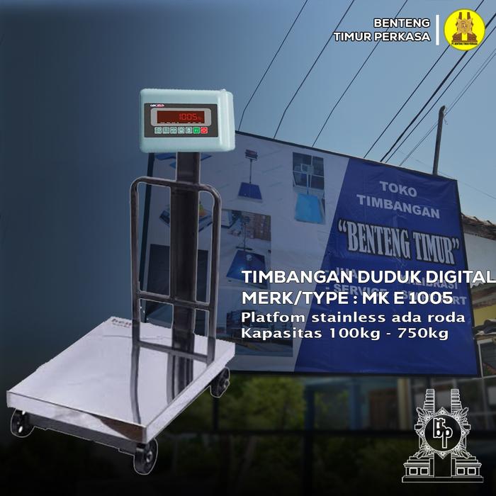 Jual timbangan duduk digital MK E1005 kap 100-750kg ada roda plat stainless - Kota Bekasi ...