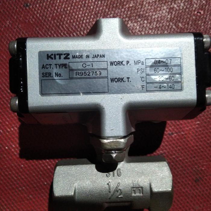 Jual KITZ PNEUMATIC ACTUATOR BALL VALVE C-UTE 1/2 "Inch brand: KITZ - Kab. Tangerang - PT SUMBER ...