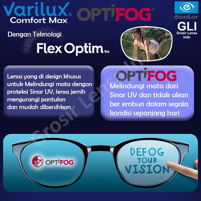 Jual Lensa Essilor Progresif Varilux Comfort Max Airwear 1.59 Crizal ...