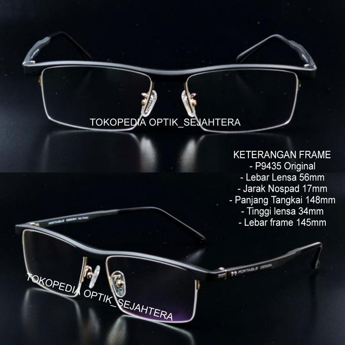 Jual frame kacamata original p9435 half frame pria - Jakarta Pusat ...