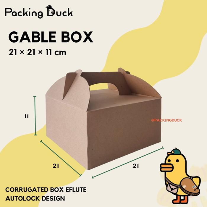 Jual GABLE BOX 21x21x11 / BOX KUE / BOX HAMPERS SOUVENIR / KOTAK KADO ...