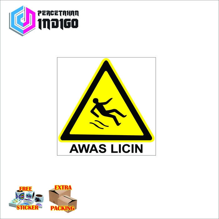 Jual plat alumunium rambu rambu awas licin - Kab. Bekasi - PERCETAKAN ...