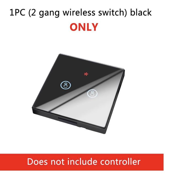 Jual Smatrul Saklar RF433Mhz Black 2 Gang Smart Home Wireless Touch Switch - Jakarta Barat ...