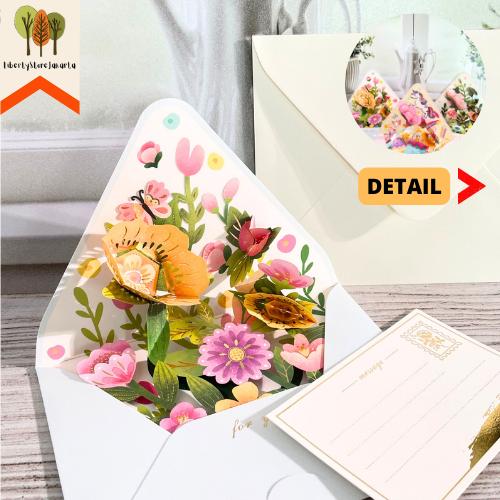 Jual Kartu Ucapan Pop Up Bunga Unicorn Wish Card Amplop Surat Kabar ...