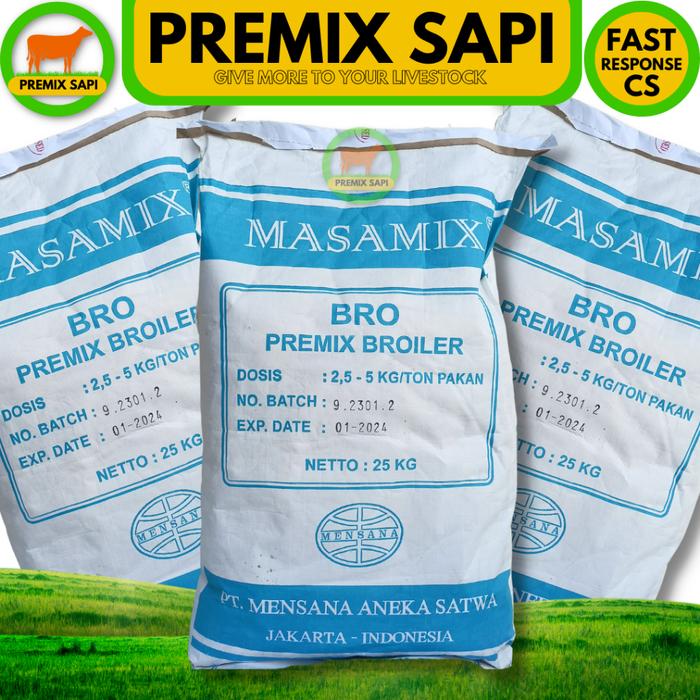 Jual MASAMIX BRO 1 SAK (25kg) - Premix pemacu pertumbuhan ayam broiler ...