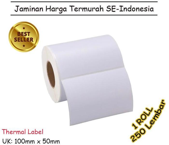 Jual KERTAS RESI LABEL THERMAL BARCODE 100x50 mm (250 Pcs) - Jakarta ...