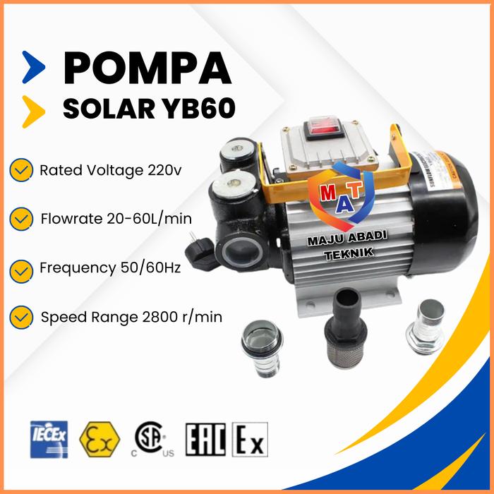 Jual TRANSFER Oil Pump Pompa AC YB60 220v BBM Oli Solar Minyak LISTRIK ...