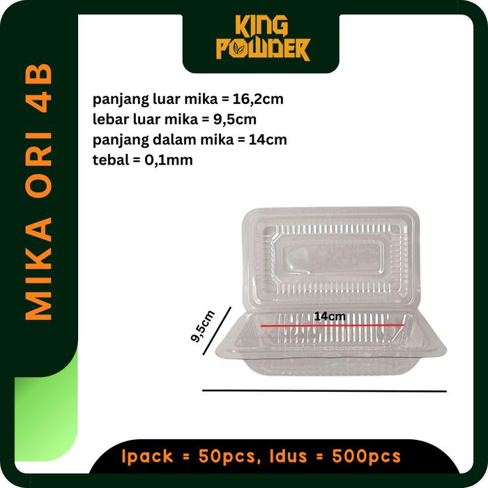 Jual Mika Kue 4B | Mika Snack Bening Ukuran 4 B | Box Mika Risol - Kota ...