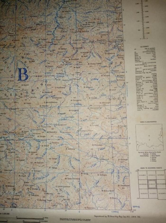 Jual Peta Semitau - US Army (ORIGINAL SUPER LANGKA EDISI 1944 ...