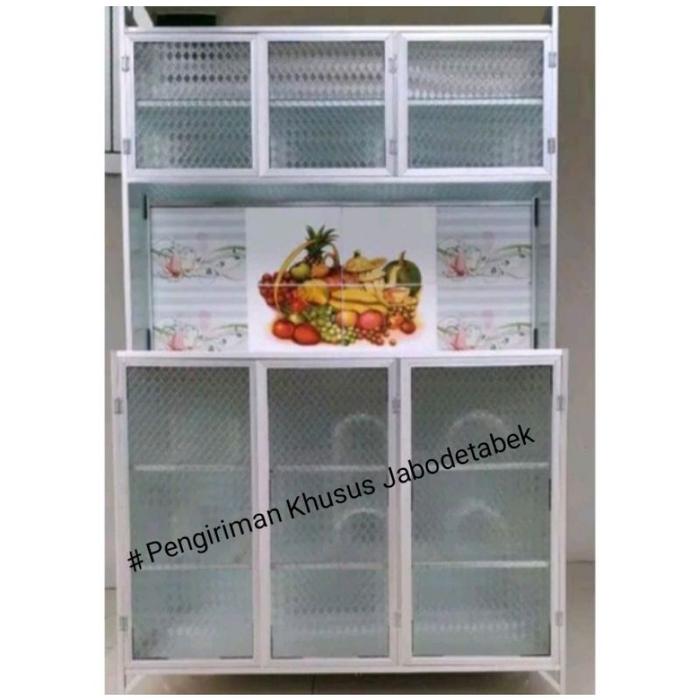 Jual LEMARI PIRING 3 PINTU RAK PIRING 2 PINTU RAK PIRING ALUMUNIUM - 3 ...