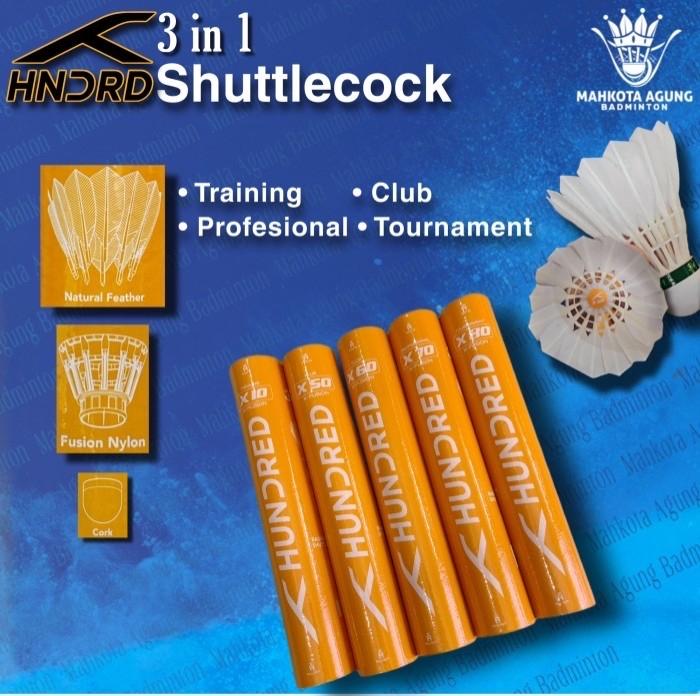 Jual Shuttlecock Hundred 3 In 1 Original Bola Bulutangkis Badminton ...