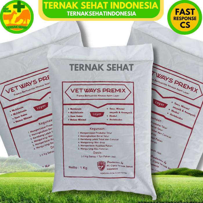 Jual VETWAYS PREMIX LAYER 1 kg- Premix Ayam Petelur Komplit Premium ...