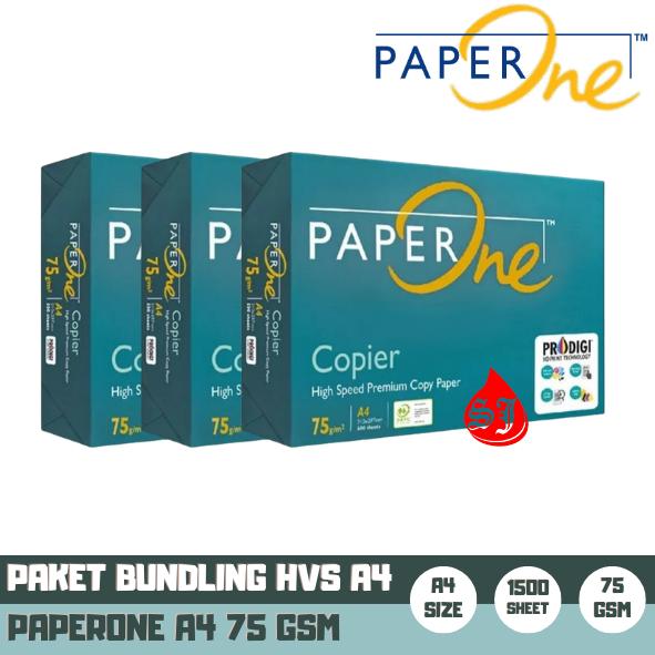 Jual PaperOne Kertas Copier A4 75gr 3 Rim (1500 Lembar) Kertas Hvs A4 ...