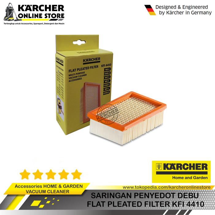 Jual KARCHER | FLAT PLEATED FILTER | For Mesin VACUUM WD4 | WD5 | WD6 ...