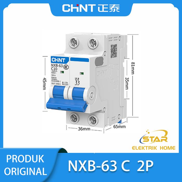 Jual MCB CHINT NXB-63 2P 6KA C 4A 6A 10A 16A 20A 25A 32A 40A 50A 63A - 32A - Jakarta Barat ...