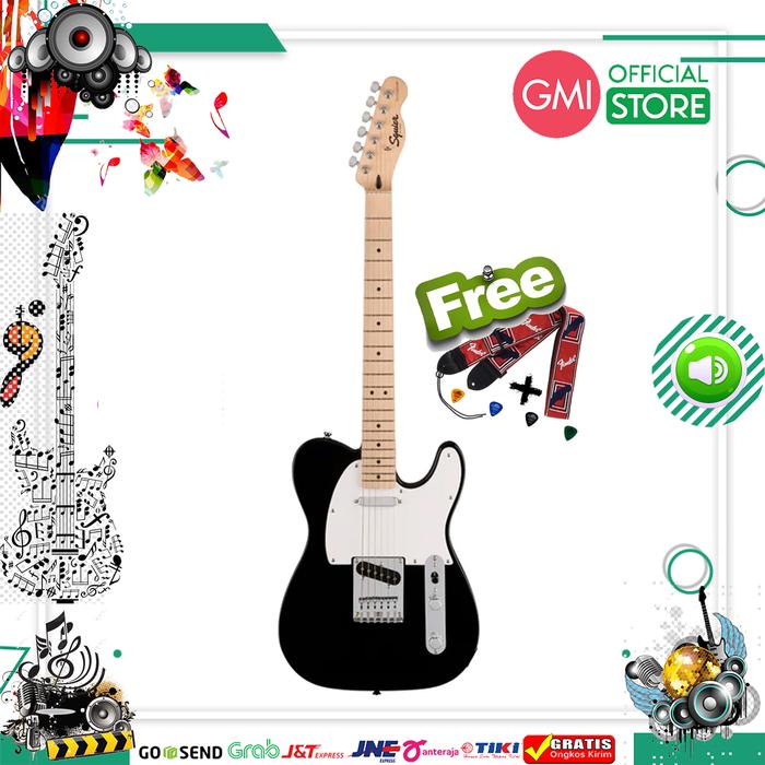 Jual Squier Sonic Telecaster E.Guitar w/White Pickguard, Maple FB, Black - Jakarta Utara - GMI ...