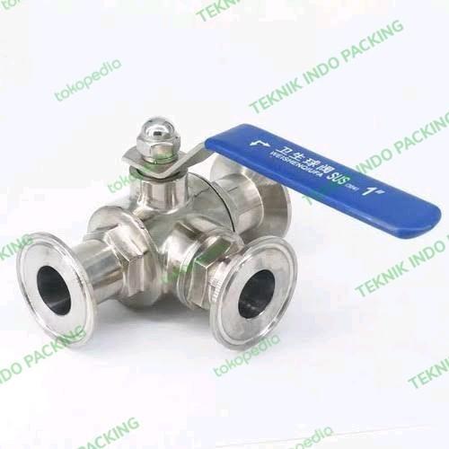 Jual BALL VALVE SANITARY 3 WAY SS 304 1" DN 25 STAINLESS STEEL - Jakarta Barat - TEKNIK INDO ...