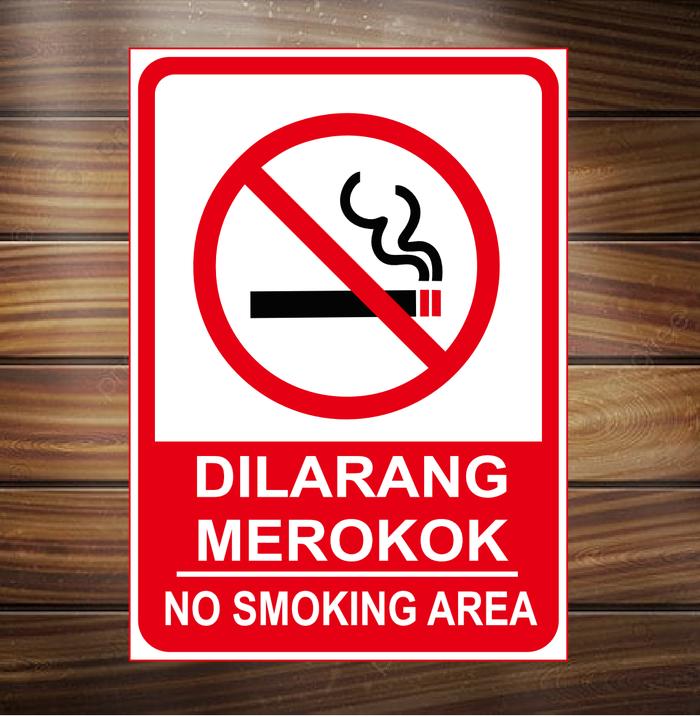 Jual Rambu Dilarang Merokok/No Smoking Area - 25cm x 35cm - Kab. Bekasi ...