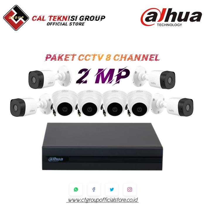 Jual PAKET KUMPLIT CCTV 8 CHANNEL Dahua HD/CVI | 8 KAMERA 2Mp - GARANSI - Jakarta Pusat - CTG ...
