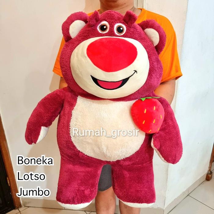 Jual Boneka Lotso Jumbo Bear Strawberry Toy Beruang Mewah Ukuran Jumbo ...