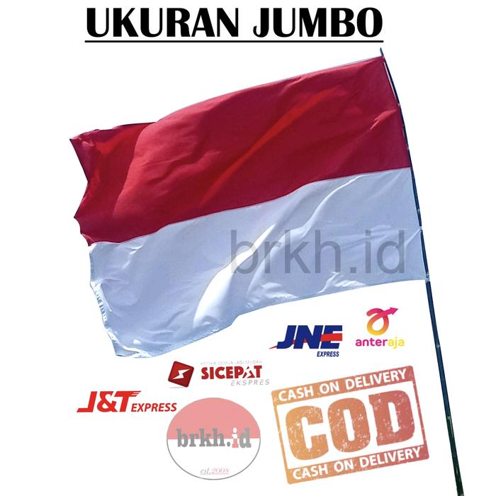 Jual bendera merah putih besar jumbo ukuran 180 X 120 CM - Kab ...