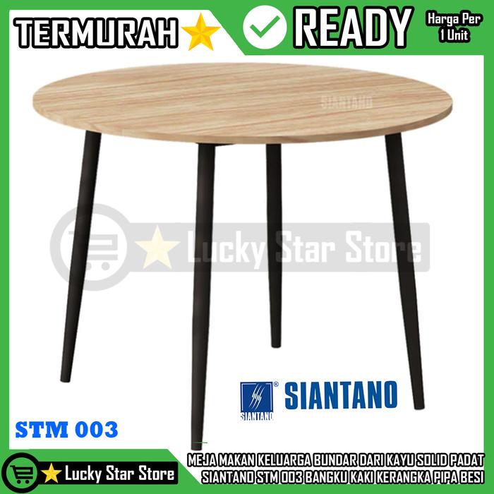 Jual (INSTANT) MEJA MAKAN KELUARGA BUNDAR KAYU SOLID PADAT SIANTANO STM 003 - Kota Palembang ...