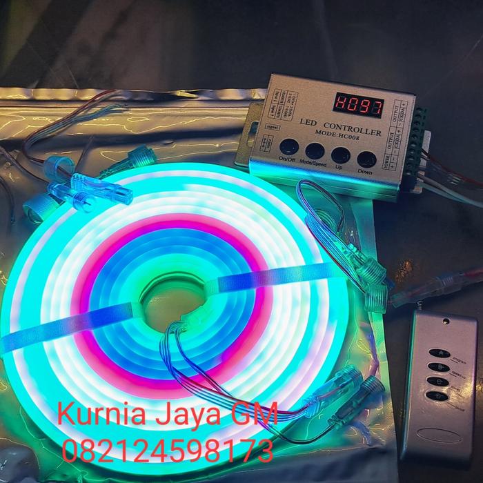 Jual Neon Flex RGB Running LED DC 24volt 5meter Selang Flexible IC ...