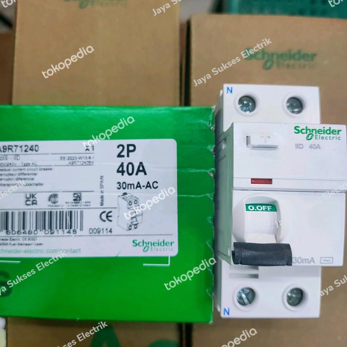 Jual ELCB/RCCB 2P 40A 30MA A9R71240 SCHNEIDER ELECTRIC - Jakarta Pusat - Jaya Sukses Electrik ...