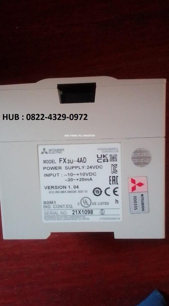 Jual Plc Mitsubishi Fx3U-4Ad Fx3U 4Ad Analog Input Modul Original ...
