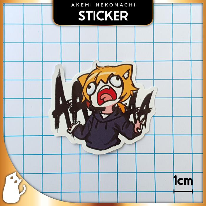 Jual AAAAA TEXT - Akemi Nekomachi Sticker Vtuber - Kab. Magelang ...