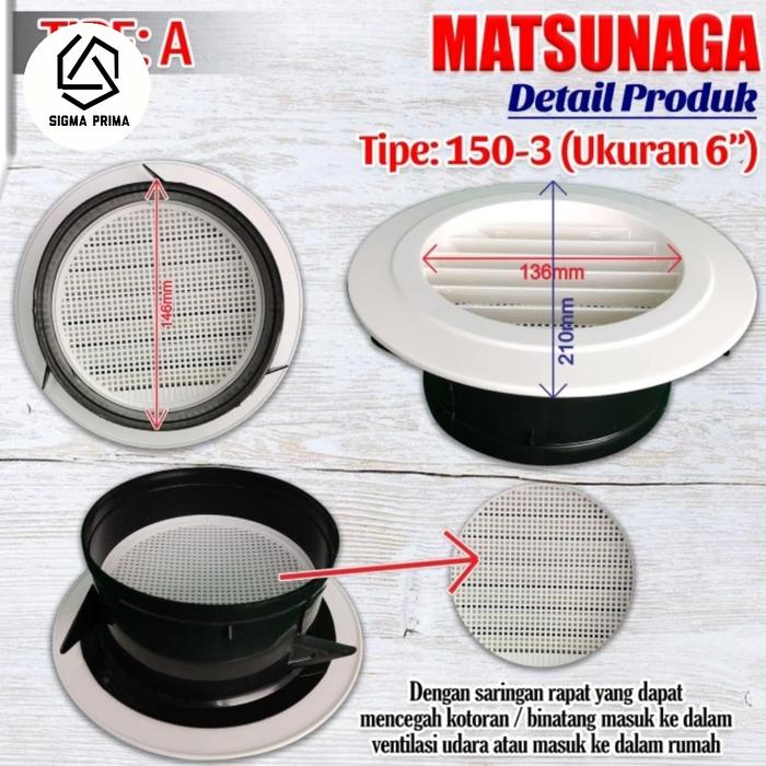 Jual Matsunaga 6 inch grille penutup inline duct boster fan tipe A ...