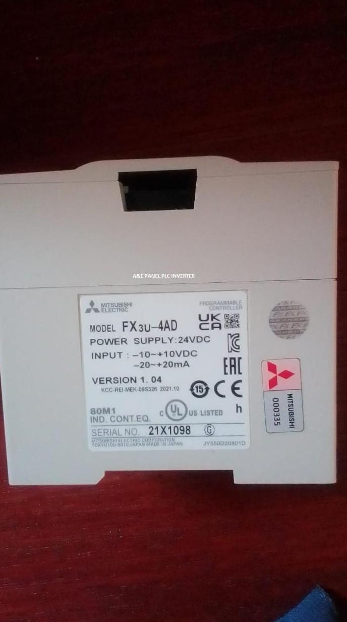 Jual Promo Plc Mitsubishi Fx3U-4Ad Fx3U 4Ad Analog Input Modul Original ...
