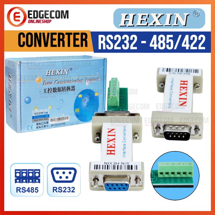 Jual HEXIN Converter Serial RS232 - RS485 / RS 422 6 pin Adapter DB9 - Jakarta Pusat - edgecom ...
