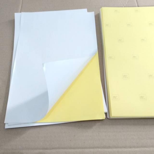 Jual kertas stiker sticker Hvs putih A6 (doff/matte) high quality ...