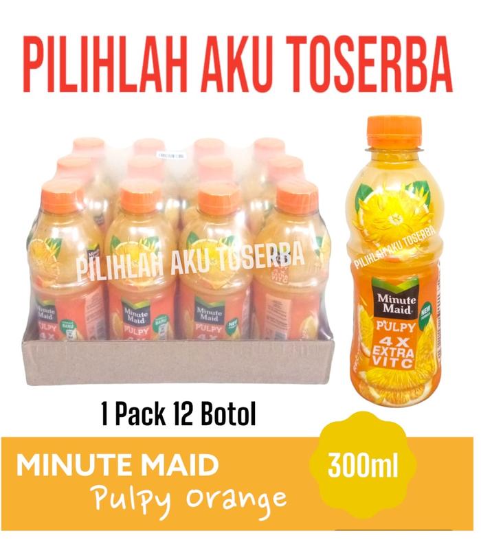 Jual Minute Maid Pulpy Orange Botol Pet 300 ml -(HARGA 1 PACK ISI 12 botol) - Jakarta Barat ...