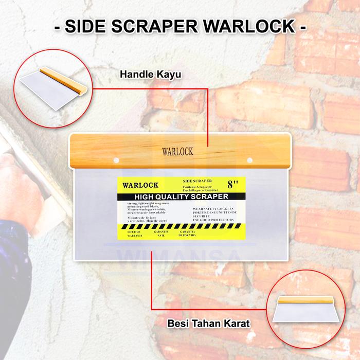 Jual WARLOCK SIDE SCRAPER 8 INCH - KAPI GYPSUM - KAPI BESI - Kota ...