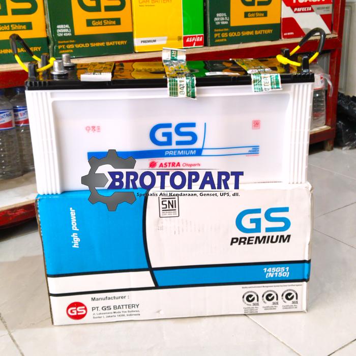 Jual Aki GS ASTRA PREMIUM N150 145G51 Accu Basah Mobil dan Genset 12v 150Ah - Jakarta Timur ...