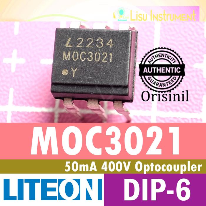 Jual MOC3021 50mA 400V Optocoupler DIP-6 Original Lite-ON - Kota Depok - Lisu Instruments ...