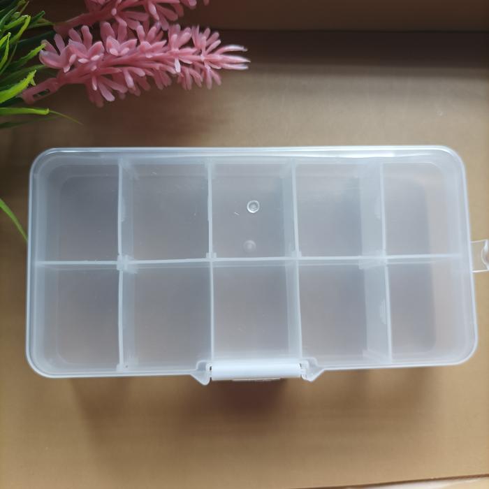Jual Kotak Sekat 10 Penyimpanan Manik Manik Obat Serbaguna Grid Box ...